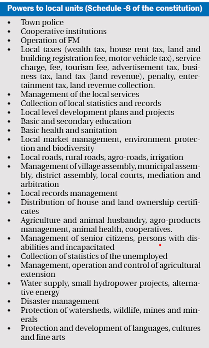 Local representatives to enjoy executive, legislative and judicial ...