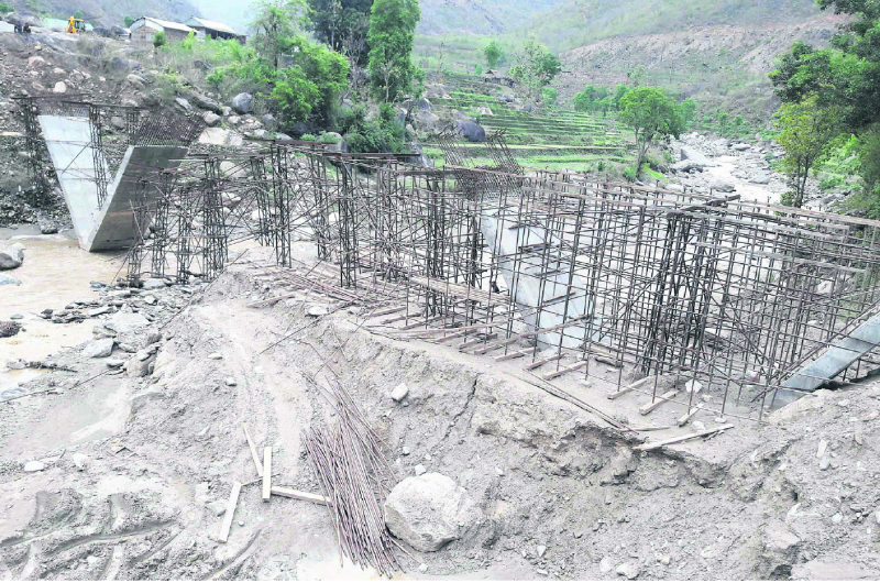 Construction of Sapsu River Bridge comes to a halt - myRepublica - The ...