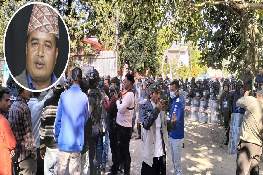 Gen Z group stages protest in Surkhet against Mahesh Basnet’s visit ...